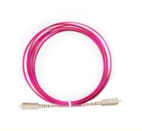 China 1.5m Violet SC Patch Cord Multimode Simplex Patch Cord UPC OM4 for sale