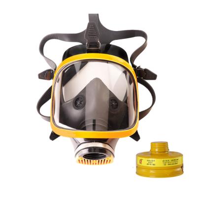 China Full Face Respirator Gas Mask With Double Filters for sale