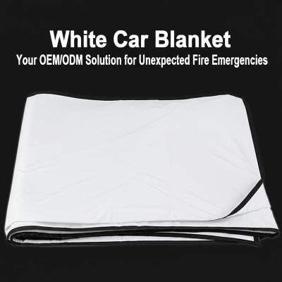 China White Car Fire Blanket Your OEM/ODM Solution for Unexpected Fire Emergencies for sale