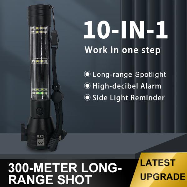 Quality Aluminum Alloy Ultra-Strong Light - A Black Multi-Functional Solar Flashlight for sale