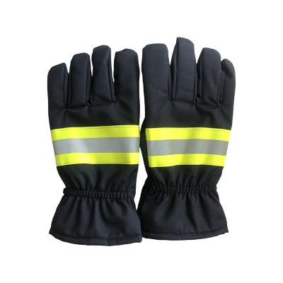 China Firefighter Work Gloves Nomex Aramid Five-Finger Waterproof Breathable Flame Resistant 4 Protection for Emergency Firefighting for sale