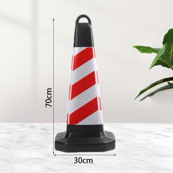 Quality High Visibility PVC Traffic Cone Flexible Road Safety Marker with Reflective Stripe for Construction and Parking Zones for sale