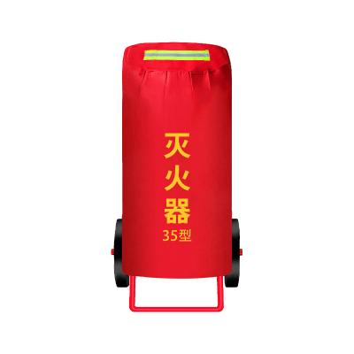 China Flame Retardant Fluorescent 35 Type Wheeled Fire Extinguisher Cover Customizable Text for sale