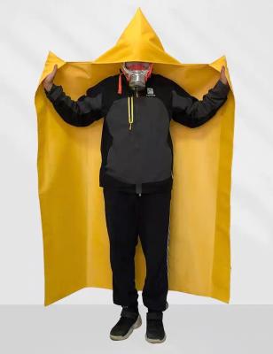 China Silicone Coated Fire Resistant Cloak, High Temperature Resistant Fiberglass Fire Escape Hood Cloak for Adult & Child Full Body Fire Protection for sale