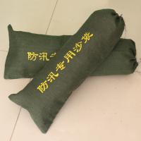 Quality 30*70cm Flood Control Sandbags Thickened Canvas Silicone Coated Drawstring Flood for sale