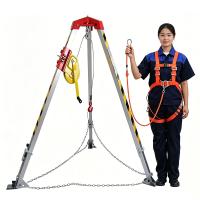 Quality Heavy Duty Aluminum Rescue Tripod Large Head 1200LBS Winch 150kg Load 135-215cm for sale