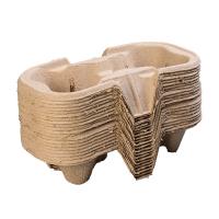 China Lightweight Molded Pulp Packaging Shockproof Coffee Pulp Tray Biodegradable for sale