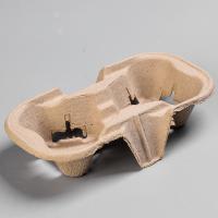 China Lightweight Molded Pulp Packaging Shockproof Coffee Pulp Tray Biodegradable for sale