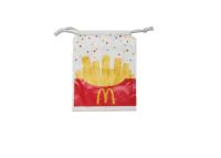 China Small Plastic Drawstring Bags Reusable CPE Printing Rope Bag for sale