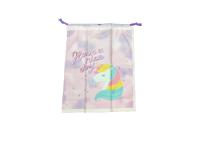 China Small Plastic Drawstring Bags Reusable CPE Printing Rope Bag for sale