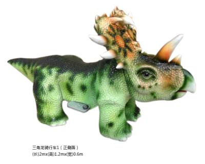 China Münzbetriebene Triceratops motorisierte Dinosaurier-Batterien laufende Autos Tierfahrt für Außen-Supermärkte zu verkaufen