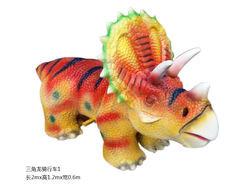 China Münzbetriebene Triceratops motorisierte Dinosaurier-Batterien laufende Autos Tierfahrt für Außen-Supermärkte zu verkaufen
