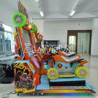 China Hot Sale HD indoor sport amusement munt bediende arcade Crazy Four Wheeler Car Moto Motorbike simulator Racing Game Machine Te koop