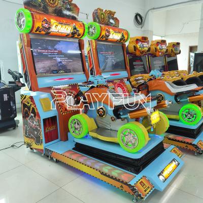 China Hot Sale HD indoor sport amusement munt bediende arcade Crazy Four Wheeler Car Moto Motorbike simulator Racing Game Machine Te koop