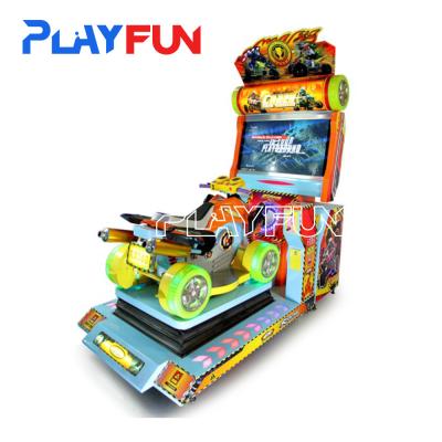 China Hot Sale HD indoor sport amusement munt bediende arcade Crazy Four Wheeler Car Moto Motorbike simulator Racing Game Machine Te koop