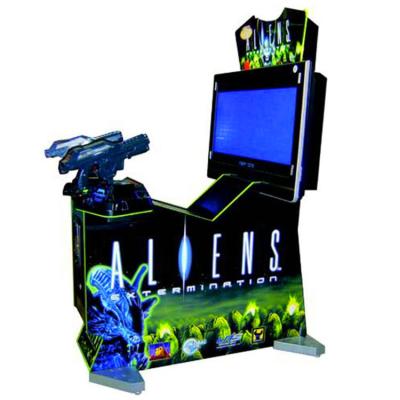China Adult 2 players arcade game machine shooting coin operated vibration Aliens gun shooting simulator game machine for sale