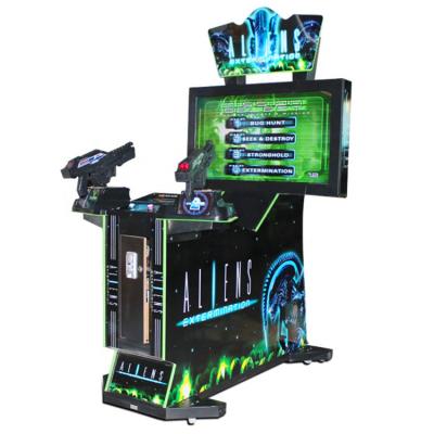 China Adult 2 players arcade game machine shooting coin operated vibration Aliens gun shooting simulator game machine for sale