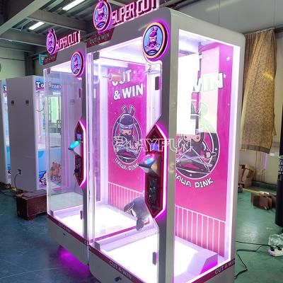 China Playfun Ninja Cut prize arcade game machine Coin Operated Scissors Game Gift Machine for sale