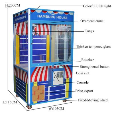China Playfun Large Toy Claw Machine Coin Operated Claw Machine Arcade Game for sale