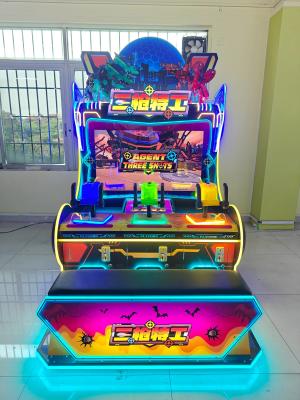 China Einzahlungsmaschine für Vergnügungsparks Münzbetriebene 3-Personen-Laser-Ball-Shooting-Spielmaschine Kindertauschmaschine zu verkaufen