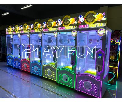 China Playfun New 60 Clips  Coin  Operated Vending  Clip Wheel  Lucky Clips Space Shuttle Prize Games Machine for sale