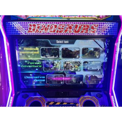China Playfun Dinosaur Age Kids Indoor Coin Operated Target Arcade Shooting Gun Game Machine for Kids Game Center Coin Operated for sale