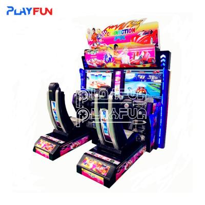 China Coin Operated Simulator 32'' Screen Twins Outrun Arcade Racing Car Game Machine for sale