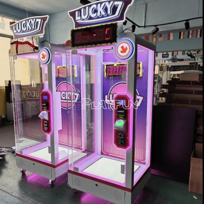중국 아케이드 동전 운영 게임 기계 쇼핑몰 럭키 7 컷 상금 큰 인형 상금 가위 절단 게임 기계 판매용
