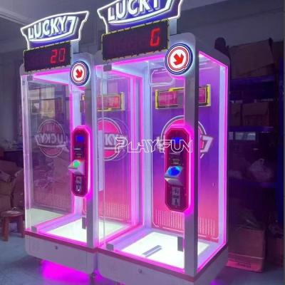 중국 아케이드 동전 운영 게임 기계 쇼핑몰 럭키 7 컷 상금 큰 인형 상금 가위 절단 게임 기계 판매용