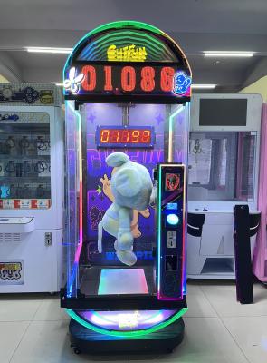 China Playfun Schere-Schnitt-Preismaschine 10S Zeit-Herausforderungsmaschine Münzbetriebene große Puppen-Automaten zu verkaufen