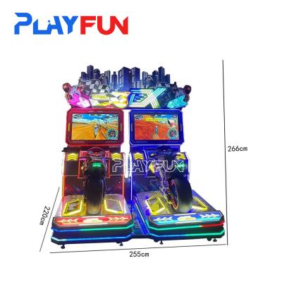 China Playfun Coin Operated Super Dx Motion Motorcycle Racing Dynamic Simulation Moto Racing Car Game Machine for sale