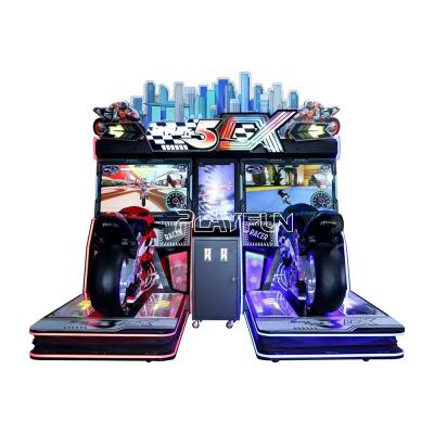 China Playfun Coin Operated Super Dx Motion Motorcycle Racing Dynamic Simulation Moto Racing Car Game Machine for sale