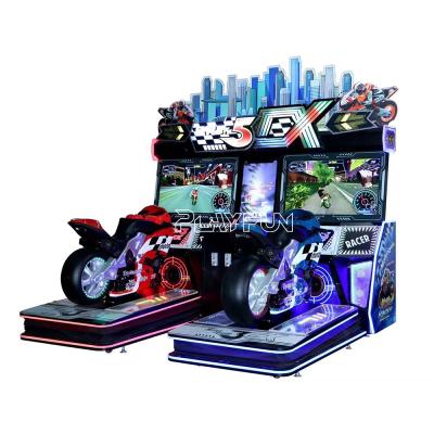 China Playfun Coin Operated Super Dx Motion Motorcycle Racing Dynamic Simulation Moto Racing Car Game Machine for sale