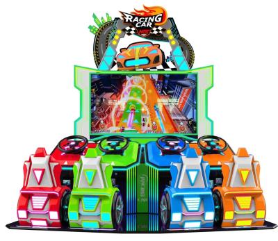 China PlayFun Coin Operated Ticket Redemption Amusement Park Simulator Machine Racing Car Video Arcade Games Machine for Kids for sale