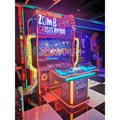 China Máquina de jogo de tiro com arma de crise zumbi operada por moedas em tela grande, simulador de máquina de jogo de arcade à venda