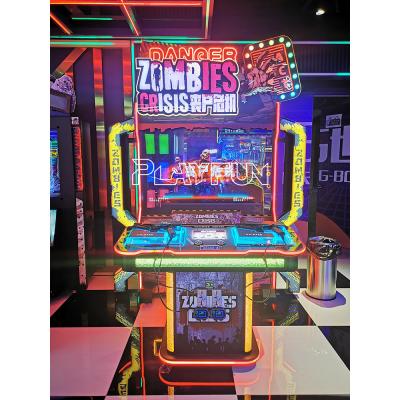 China Máquina de jogo de tiro com arma de crise zumbi operada por moedas em tela grande, simulador de máquina de jogo de arcade à venda