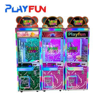 China Factory Customized Coin Operated Plush Toys Claw Machine Mini Bear Pink Crane Catch Machine for Shopping Mall for sale