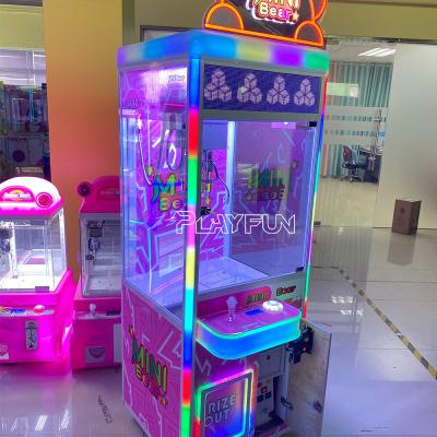 China Máquina de garra de brinquedos de pelúcia de fábrica personalizada Mini Bear Pink Crane Catch Machine para Shopping Mall à venda