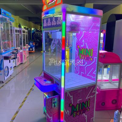 China Máquina de garra de brinquedos de pelúcia de fábrica personalizada Mini Bear Pink Crane Catch Machine para Shopping Mall à venda
