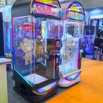 China 2025 New Playfun Coin Operated 10 Seconds Challenge Scissors Prize Cut Fun Game Machine for Game Centre for sale