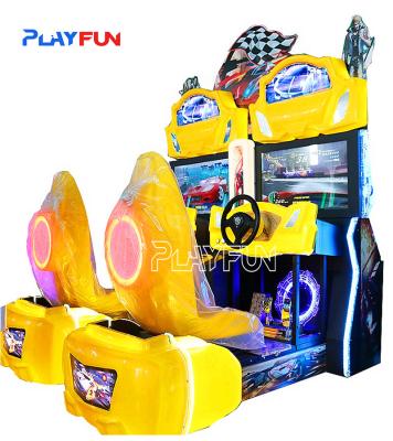 China Playfun Indoor Amusement Video Game Coin Operated 32 Inch Lcd Twin Outrun 2 Players Arcade Racing Simulator Driving Game Machine for sale