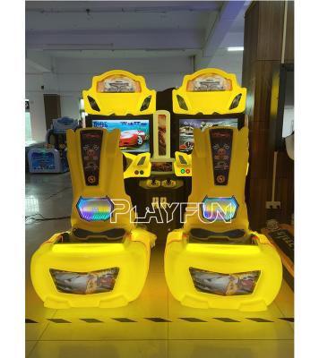 China Playfun Indoor Amusement Video Game Coin Operated 32 Inch Lcd Twin Outrun 2 Players Arcade Racing Simulator Driving Game Machine for sale