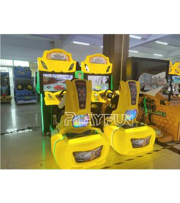 China Playfun Indoor Amusement Video Game Coin Operated 32 Inch Lcd Twin Outrun 2 Players Arcade Racing Simulator Driving Game Machine for sale