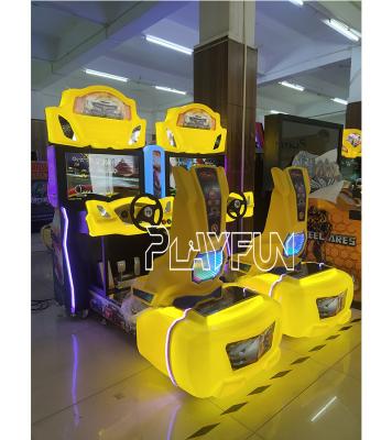 China Playfun Indoor Amusement Video Game Coin Operated 32 Inch Lcd Twin Outrun 2 Players Arcade Racing Simulator Driving Game Machine for sale