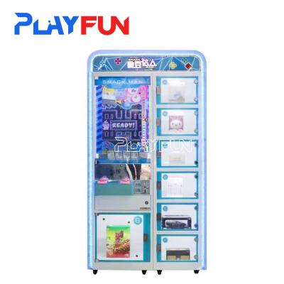 China Playfun New Design Snack Man Aracde Coin Operated Game 6 Gift Box Toy Present Vending Machine for Shopping Center for sale