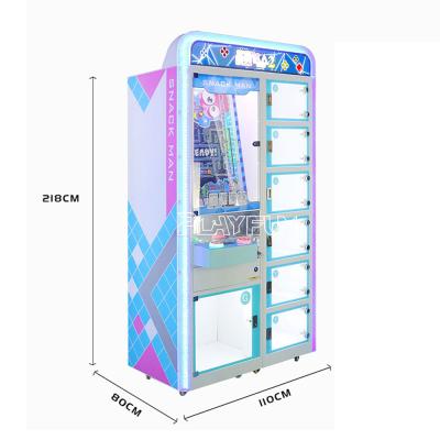China Playfun New Design Snack Man Aracde Coin Operated Game 6 Gift Box Toy Present Vending Machine for Shopping Center for sale