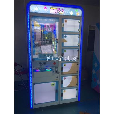 China Playfun New Design Snack Man Aracde Coin Operated Game 6 Gift Box Toy Present Vending Machine for Shopping Center for sale