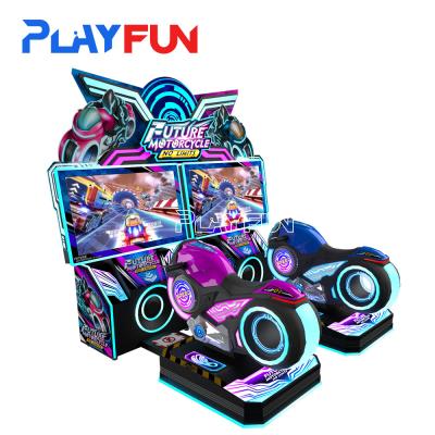 China Amusement Zone Coin Operated Moto 2player Kids Motorcycle Video Motorcycle Racing Simulator Arcade Game Machine for sale