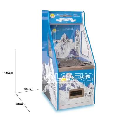 China Playfun Usa Popular Avalanche 1 Single Player Small Space Arcade Coin Pusher Game Room Equipment Machine for sale