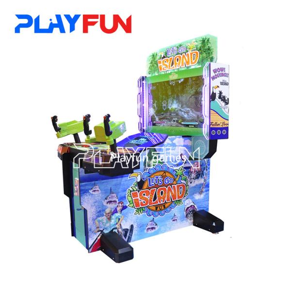 Quality Indoor Commercial Amusement Park Let's Go Island Small Arcade Tv Video Gun Shooting Game Machine for Children Kids FEC for sale